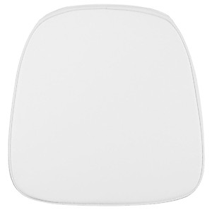 Flash Furniture Soft Snow White Fabric Chiavari Chair Cushion