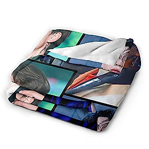 YAVITH Jimin Blanket Throw,Jimin Poster Collage Blanket for Girls,Jimin Merchandise for Women 50x40 in