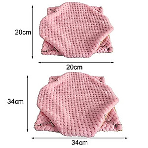 Small Animals Hanging Hammock Soft Hamster Hammock Winter Warm Hanging Bed Cage Accessories for Rat Chinchilla Parrot Ferret Squirrel Grey S