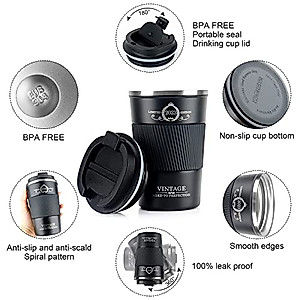 Gifts for Dad from Daughter Son Kids - 12 oz Coffee Mug - Christmas Gifts for Men - Birthday Gifts for Dad - Stocking Stuffers for Husband - Best Presents Ideas - Portable Stainless Steel Travel Cup