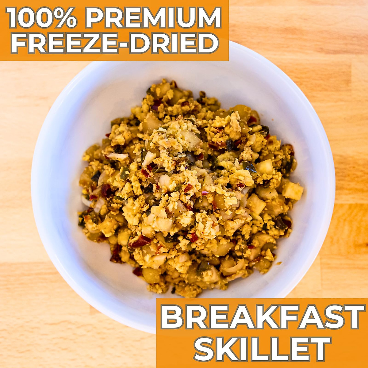 Nutristore Freeze-Dried Breakfast Skillet | Emergency Survival Bulk Food Storage Meal | Perfect for Everyday Quick Meals and Long-Term Storage | 25 Year Shelf Life | USDA Inspected (1-Pack)