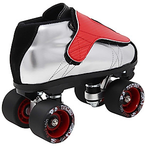VNLA Junior SLVR Jam Skates for Men and Women - Indoor Unisex Quad Roller Skates, Men 6 / Women 8