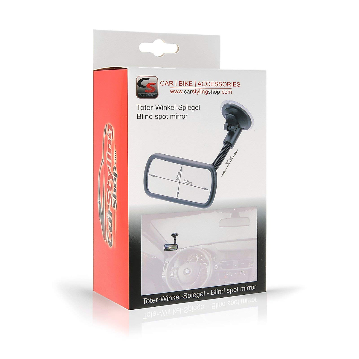 Sunstop Germany Automotive Car Blind Spot Mirror Curved Rear View Support Mirror for Baby Monitoring Child Safety