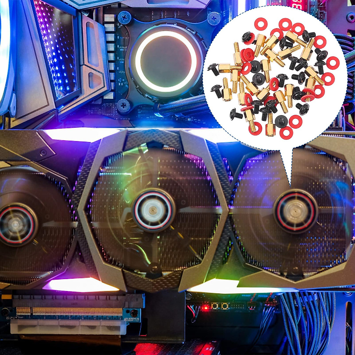 1 Set Motherboard Screws Computer Screw Hexagonal Standoff Computer Case Screw Computer Part Hex Spacer Copper Pillar Hexagonal Nut Standoff Spacer Computer Supply