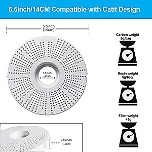 SAMANIJA 10-Pack Filters, Compatible with Catit Flower Fountains Cat Water Fountain Filter Replacement