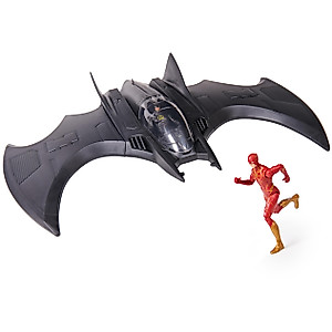 DC Comics, The Flash Ultimate Batwing Set The Flash and Batman Action Figures, 4-inch Playset Kids Toys for Boys and Girls 3 and Up