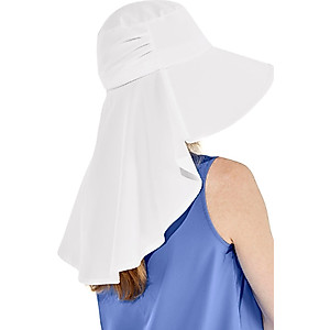 Coolibar UPF 50+ Women's Anastasia Elegant Full Coverage Hat - Sun Protective (One Size- White)