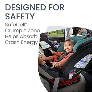 Britax One4Life Convertible Car Seat, 10 Years of Use from 5 to 120 Pounds, Converts from Rear-Facing Infant Car Seat to Forward-Facing Booster Seat, Machine-Washable Fabric, Jade Onyx