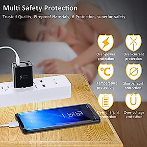 Fast Charge 3.0 USB Charger, Pofesun 4Pack 30W QC USB Wall Charger 3.0 Adapter Adaptive Fast Charging Block Compatible Samsung Galaxy S10 S9 S8 Plus S7 S6 Note 8 9 10,iPhone,Wireless Charger-Black