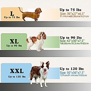 Dog Beds for Large Dog Orthopedic Dog Bed for Large Dogs Egg Foam Sofa Dog Bed with Waterproof Lining Large Dog Bed with Removable Washable Cover Nonskid Bottom Dog Crate Bed,XL 42x30x7.5Inch, Grey