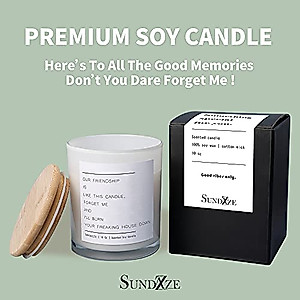 Sundazze Large Scented “Our Friendship is Like This” Candle – 25oz, Natural Soy, Lavender Fragrance – Funny Best Friend Candle, Novelty Gifts for Women, 70-Hour Burn Time