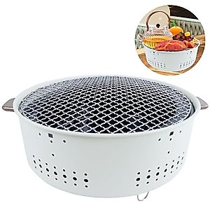11.6 Inch Portable Charcoal Grill for Camping, Mini Charcoal Grill Folding Leg Grill with Wire Mesh, Multifunctional Portable Grill Camping for Home Party Travel Barbecue Camping Picnic