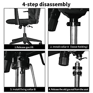 HEADMALL Fix Sinking Office Chair Clamps 2 Pcs Gas Lift Cylinder Piston Stoppers Replacement Parts for Heavy Duty Office Chairs Cylinder Removal Tool