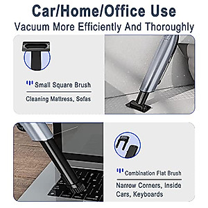 Kinmac Handheld Car Vacuum Cleaner Cordless - Rechargeable Portable Vacuum for Car, Home, Office, Strong Suction Handheld Vacuum Cleaner Car, Pet Hair Vacuum with Charging Dock(Gray)