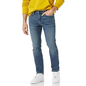 Amazon Essentials Skinny Jeans for Men - High Stretch Denim, Comfortable Fit, Skinny-fit Style, Dark Wash, 34W x 28L