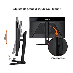 GIGABYTE M27Q 27" 165Hz 1440P -KVM Gaming Monitor, 2560 x 1440 SS IPS Display, 0.5ms (MPRT) Response Time, 92% DCI-P3, HDR Ready, FreeSync Premium, 1x Display Port 1.2, 2x HDMI 2.0, 2x USB 3.0