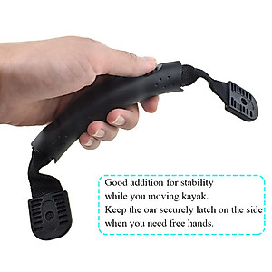 Hao Pro 28cm Length Kayak Carry Handle Less Slippery Comfortable Grip Quick Install Side Mount Nylon Rubber Replacement Accessory Black 2 PCS for Kayaks Cornhole Boards Suitcases Folding Tables