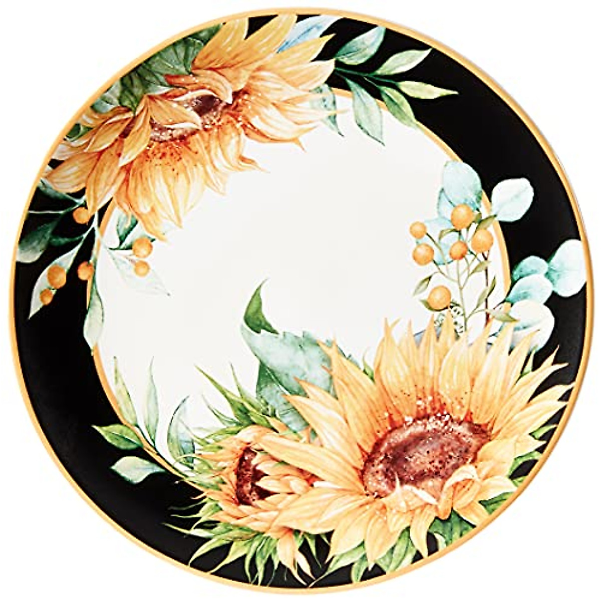 Certified International Sunflower Fields 10.75" Dinner Plates, Set of 4, Multi Colored