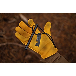 GCS Knives Handmade D2 steel tracker knife with Pure leather sheath Fire starter 6 inch (20,000 strikes) and sharpening stone