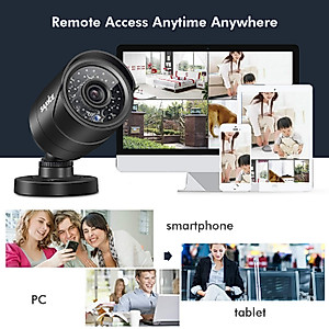 SANNCE 1/4" CMOS 800TVL 960H CCTV Weatherproof 3.6mm Lens with IR Cut Bullet Security Camera for Home Surveillance System