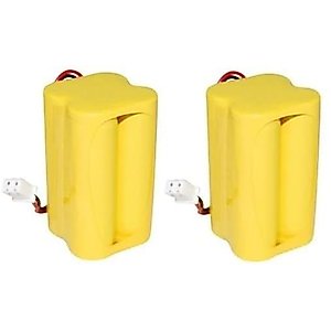 (Pack of 2) Replacement Battery for Emergency Light EXIT Sign 4.8V 700mAh NiCad - Length 1-1/8 in, Width 1-1/8 in, Height 1-7/8 in.