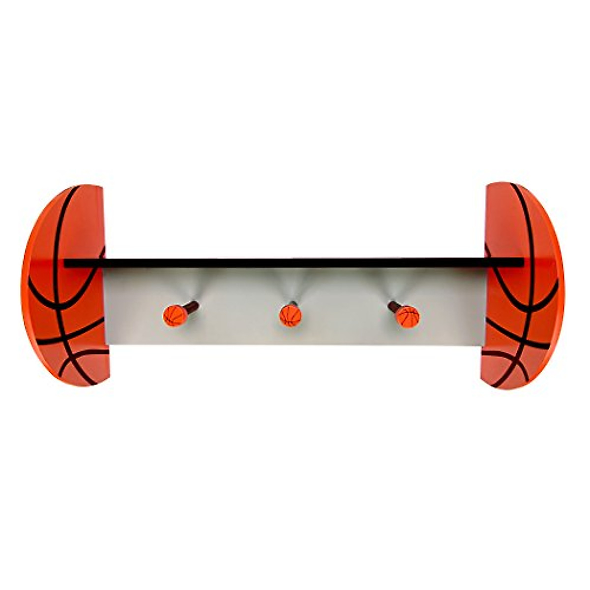 Trend Lab Basketball Wall Shelf with Pegs, Orange
