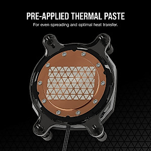 CORSAIR Hydro X Series XC5 RGB PRO CPU Water Block - AMD Socket AM5, AM4 - Copper Cold Plate - More Than 110 Micro-Cooling Fins - 16 Vivid RGB LEDs, Black