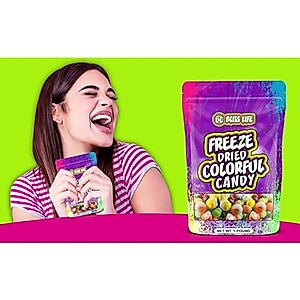 Bliss Life Freeze Dried Colorful Candy - Freeze Dried Candy Variety Pack, ASMR Candy - Sour Dry Freeze Candy with Unique Flavors - A Trendy, Novelty Treat Great for TikTok Challenge (5 oz)