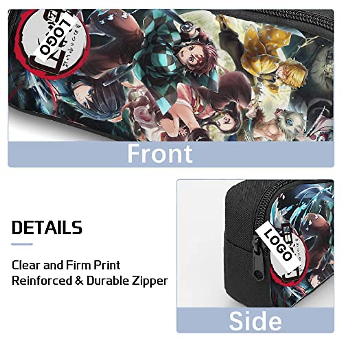 QIDOZVIY Anime Pencil Case Multifunction Stationary Bag with Zipper Durable Pencil Pouch Large Capacity Pen Bag for Men Women Teen Boy Girl