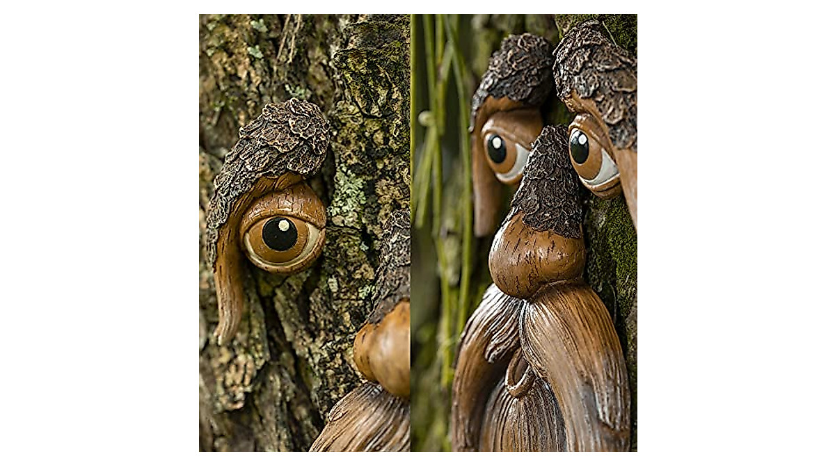 Unique Tree Faces Decor Outdoor - Garden Art & Bird Feeder