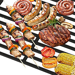 Nexgrill Replacement Parts for 4 Burner 720-0830H 720-0830D 720-0670A 720-0783C 720-0783E 720-0958A, 17" Cast Iron Grill Grates for 5 Burner 720-0888N Charbroil 463241113 463446015, Kenmore Gas Grills