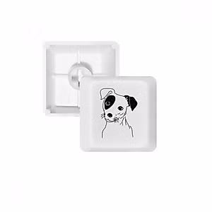 DIYthinker Cartoon Dog Black Illustration Pattern Keycap Mechanical Keyboard PBT Gaming Upgrade Kit