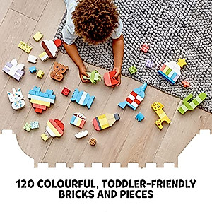 LEGO DUPLO Classic Creative Building Time 10978 Bricks Box, Learning Toy for Toddlers & Kids 18 Months Old, with Unicorn, Heart and Giraffe Toys