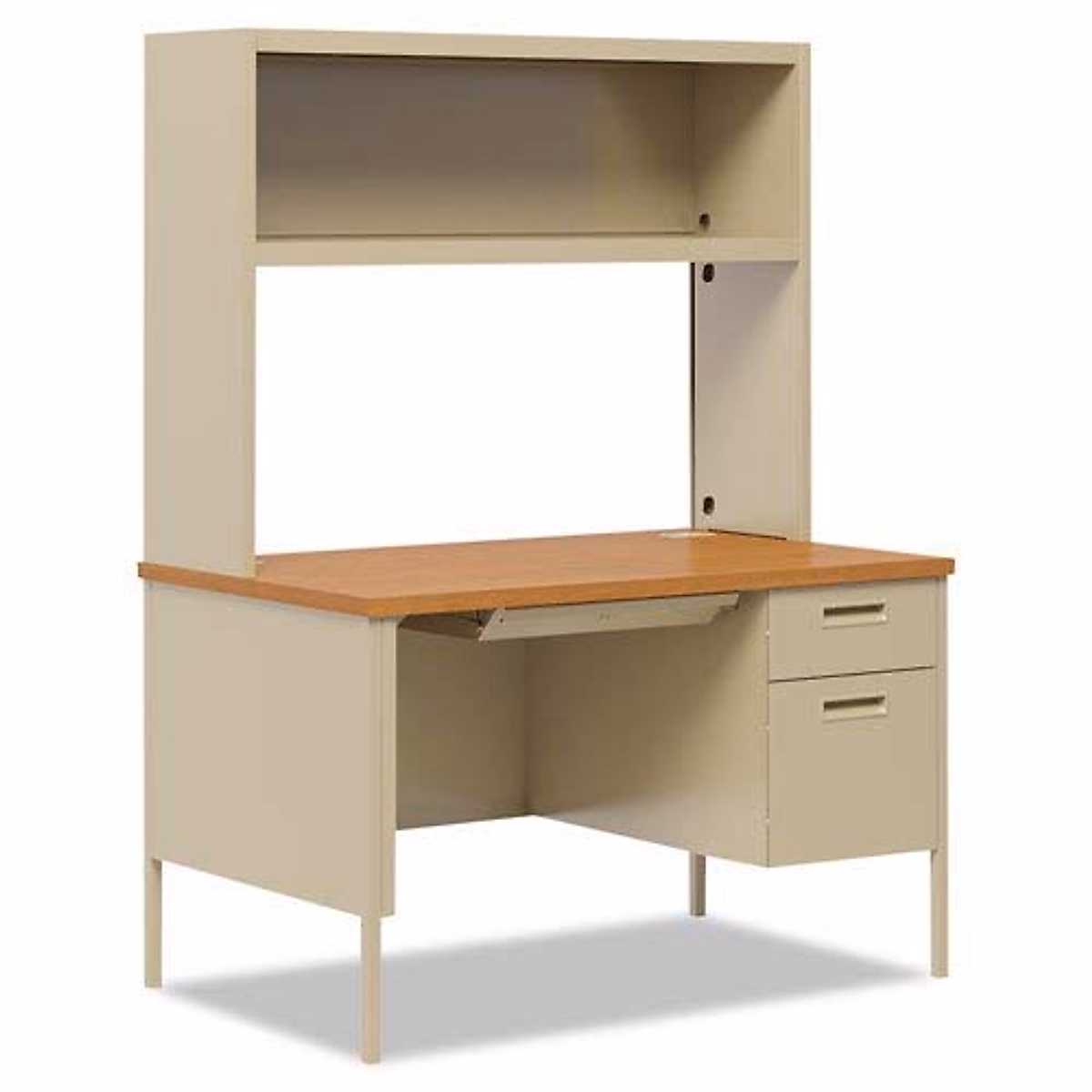 HON The Company Metro Classic Pedestal Desk, 48" x 30" x 29-1/2", Harvest,Putty