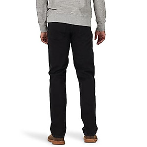 Wrangler Authentics Men's Regular Fit Comfort Flex Waist Jean, Black, 38W x 29L