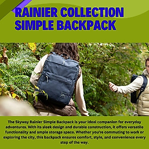 Skyway Rainier Softside Lightweight Backpacks (Moab Red, Rolltop Commuter Backpack 20L)