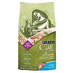 Purina Cat Chow Hairball, Healthy Weight, Indoor, Natural Dry Cat Food, Naturals Indoor - (4) 3.15 lb. Bags