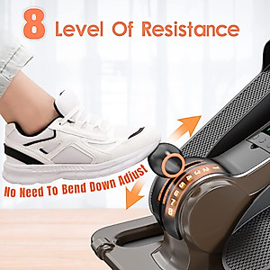 Niceday Under Desk Elliptical, Ellipse Leg Exerciser with Fully Assembled, Manual Quiet Seated Elliptical, 8 Adjustable Resistance, Bluetooth Foot Pedal Exerciser, Exerciser for Seniors