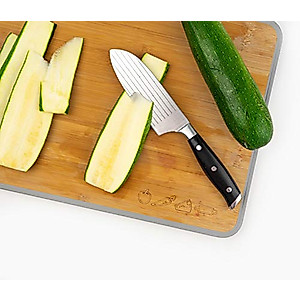 Double-sided Bamboo Poly Cutting Board | No Cross-Contamination | HAND WASH ONLY - Easy to Clean | BPA Free