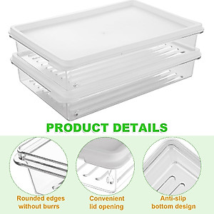 8 Pack Bacon Keeper for Refrigerator, Deli Meat Saver Container with Airtight Lid, Cold Cuts Cheese Holder for Fridge Food Refrigerator Storage Box, Christmas Cookie