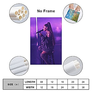 BIVEE Ariana Singer Grande Art Poster 08x12inch(20x30cm) Print Aesthetic Room Wall Decor for Family Bedroom Office Decorative Posters Gift Wall