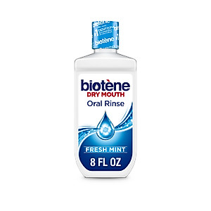 Biotene Fresh Mint Moisturizing Oral Rinse Mouthwash, Alcohol-Free, for Dry Mouth, 8 ounce