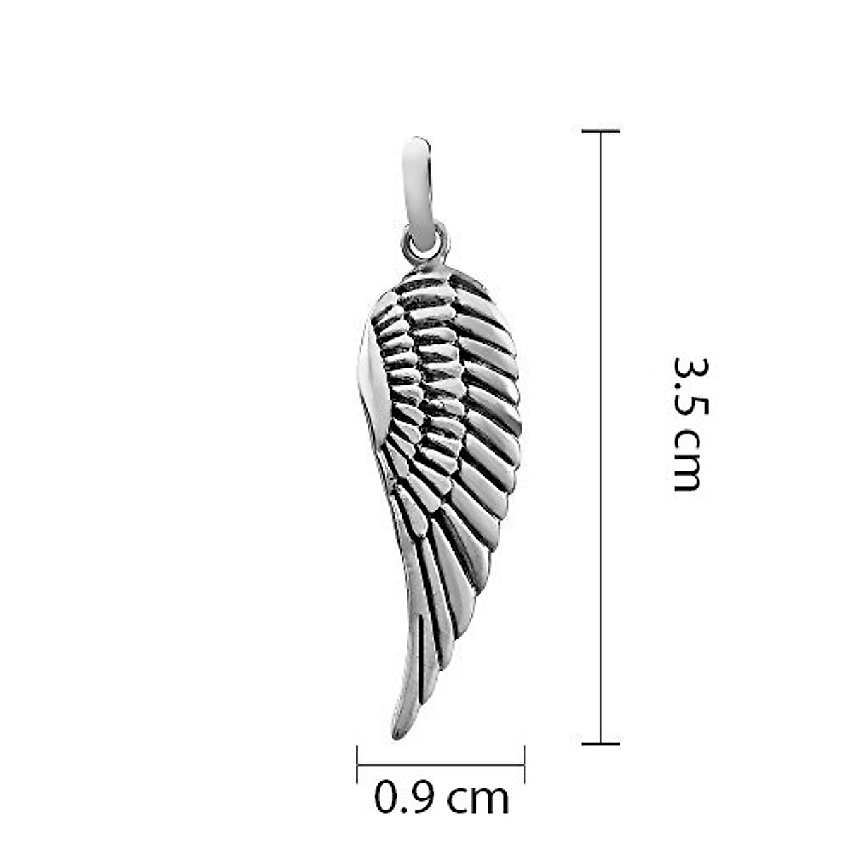 WithLoveSilver 925 Sterling Silver Feather Angel Wing Pendant