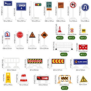 TOYANDONA 1 Set Play Traffic Signs, Street Signs Playset for Kids