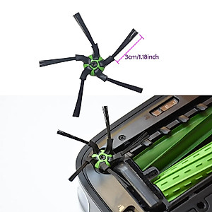 6 Pack Edge-Sweeping Side Brushes, Replacement parts for irobot Roomba S Series, Replacement Side Brushes for Roomba S9 (9110) S9 Plus S9+ (9550) Vacuum Cleaner.