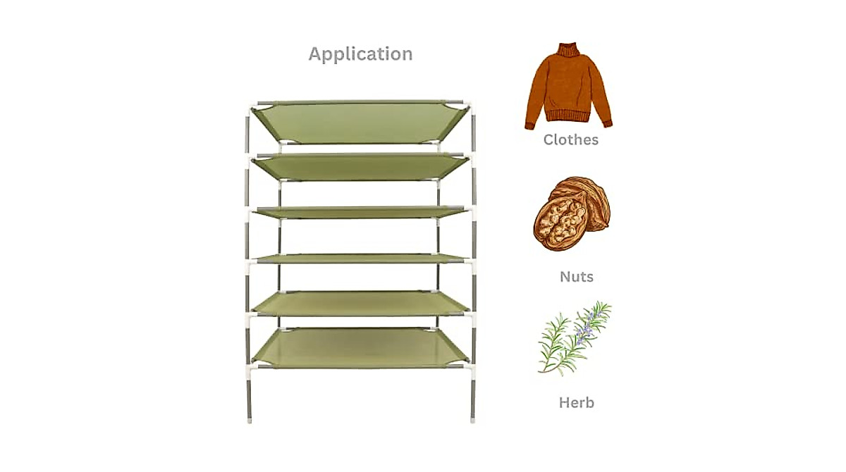 RURAL GROW Sweater Drying Rack, 6-Layer Flat Drying Rack Stackable ...