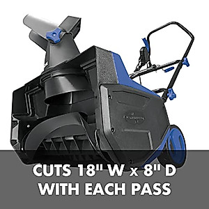 Snow Joe SJ618E Electric Walk-Behind Single-Stage Snow Blower, 18-inch, 13-Amp,Blue