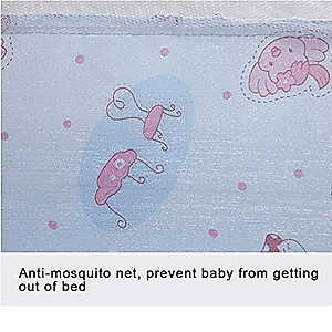 Rrut Baby Safety Net Tent, Premium Baby Bed Canopy Netting Cover Mesh Nursery Mosquito Net - Stylish and Sturdy Infant Crib Tent Net - Protect Your Baby from Falls or Bites Yellow 90CM×120CM