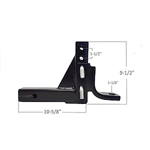 MaxxHaul 70067 Trailer Hitch - 8-Position Adjustable Ball Mount Tow Hitch - 5000 lbs. GTW Capacity , Black