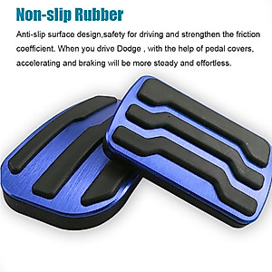 LEXLEY 2PCS Anti-Slip Aluminum Brake Gas Pedal Pads,Auto No Drilling Accelerator Pedal Covers Only For F150 2015 2016 2017 2018 2019 2020，Not Fit 2021-2023 F150，Not Fit 2009-2014 F150-BLUE